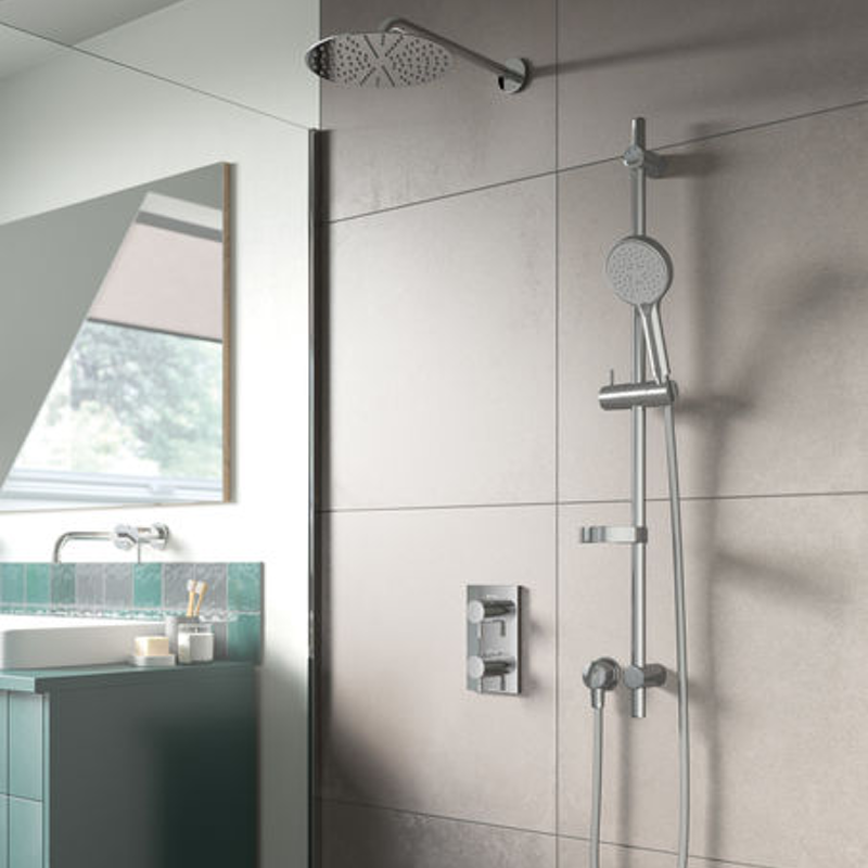 Damixa Silhouet SR 1A Unterputz-Thermostat Duschsystem chrom 571853000 | badexo.de