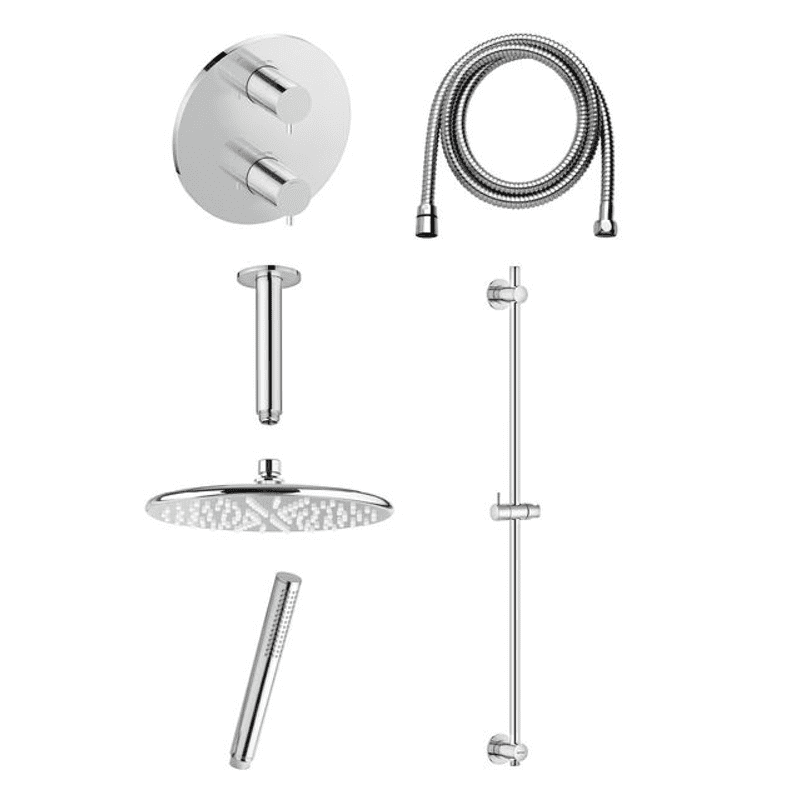 Damixa Merkur SR 2 Komplett UP Thermostat Duschsystem chrom 571540000 | badexo.de