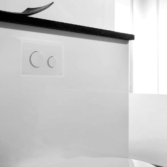 TECE loop Glas WC-Betätigungsplatte für 2-Mengen-Technik weiß 9240650 | badexo.de