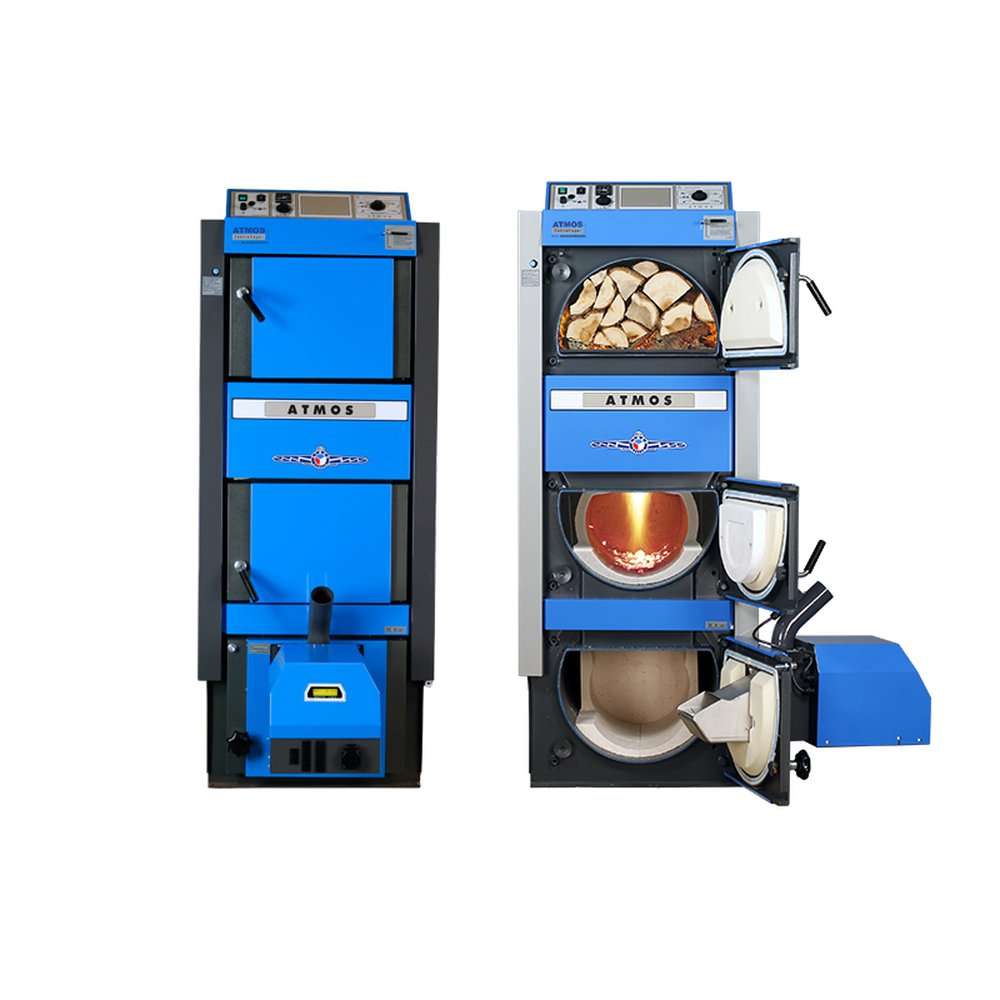 Atmos Kombikessel DC 30 GSP Holz/Pellet Kessel mit Pelletbrenner A 25 ...