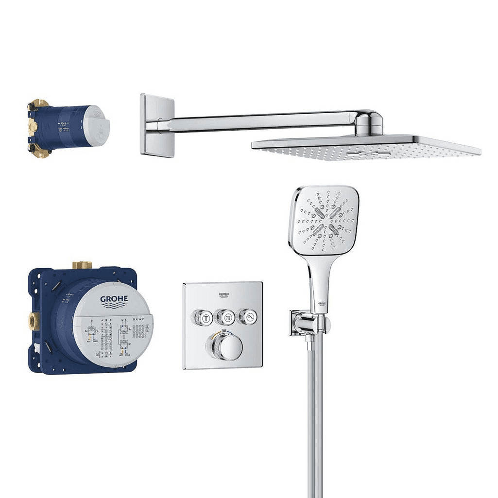 Grohe Grohtherm SmartControl Unterputz-Duschsystem mit Thermostat chrom ...